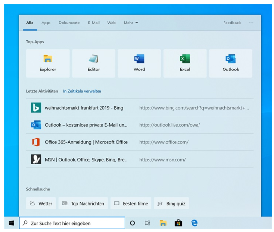 Quick Search Is Coming, Microsoft Windows 10 Version 2004 Preview ...